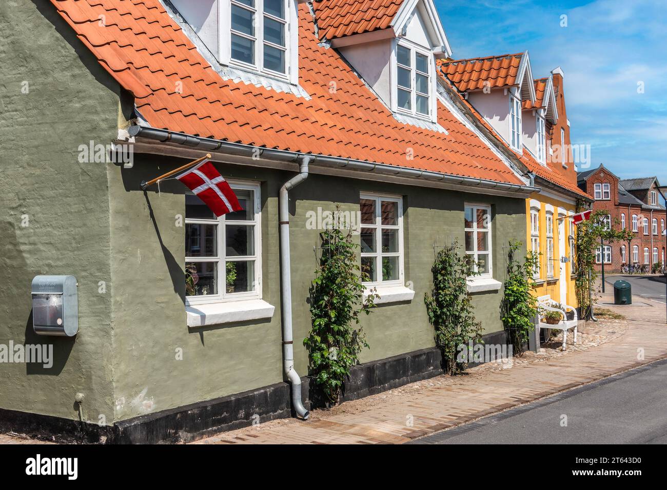Vintage old homes in Middelfart in Denmark Stock Photo - Alamy