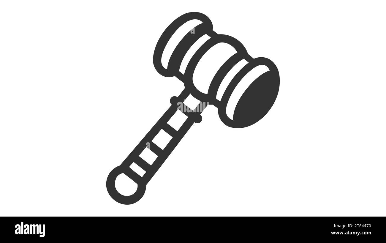 Black outlined vector illustration of a gavel Stock Vector Image & Art ...