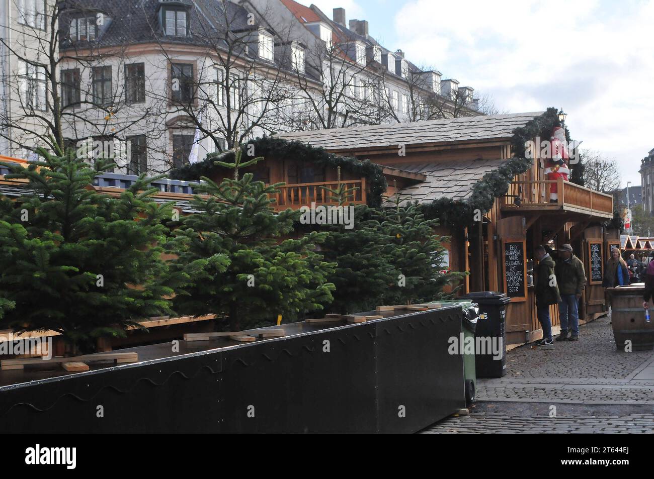 Copenhagen, Denmark /08 November 2023/.Visitors at christmas market in ...