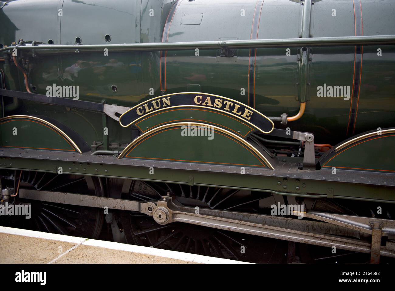 Preserved Steam Locomotive 'Clun Castle' Stock Photo - Alamy