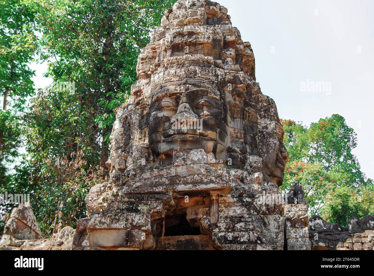Western gopura of Banteay Kdei (Angkorian Temple). Cambodia Stock Photo ...