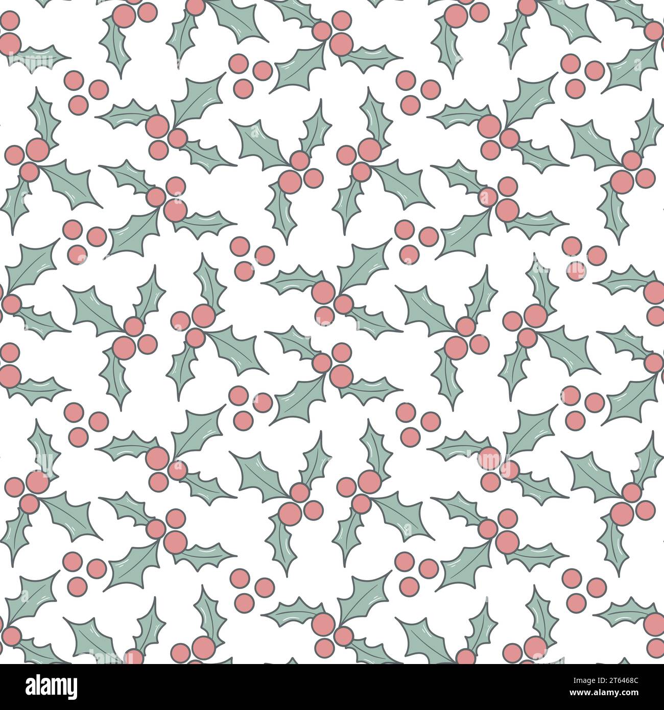 Holly botanical illustration Stock Vector Images - Alamy