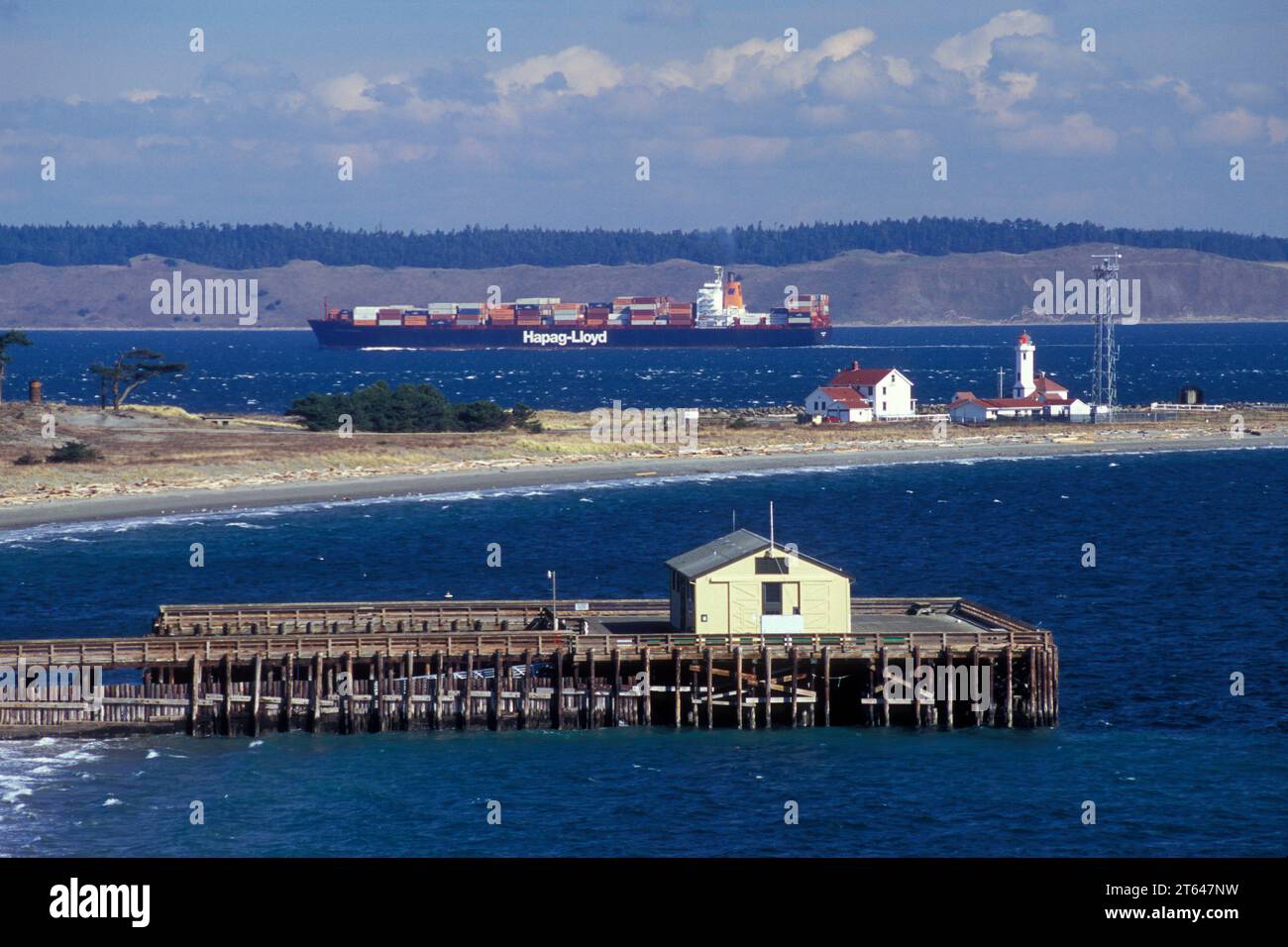 Point Wilson Lighthouse view, Fort Worden State Park, Washington Stock ...