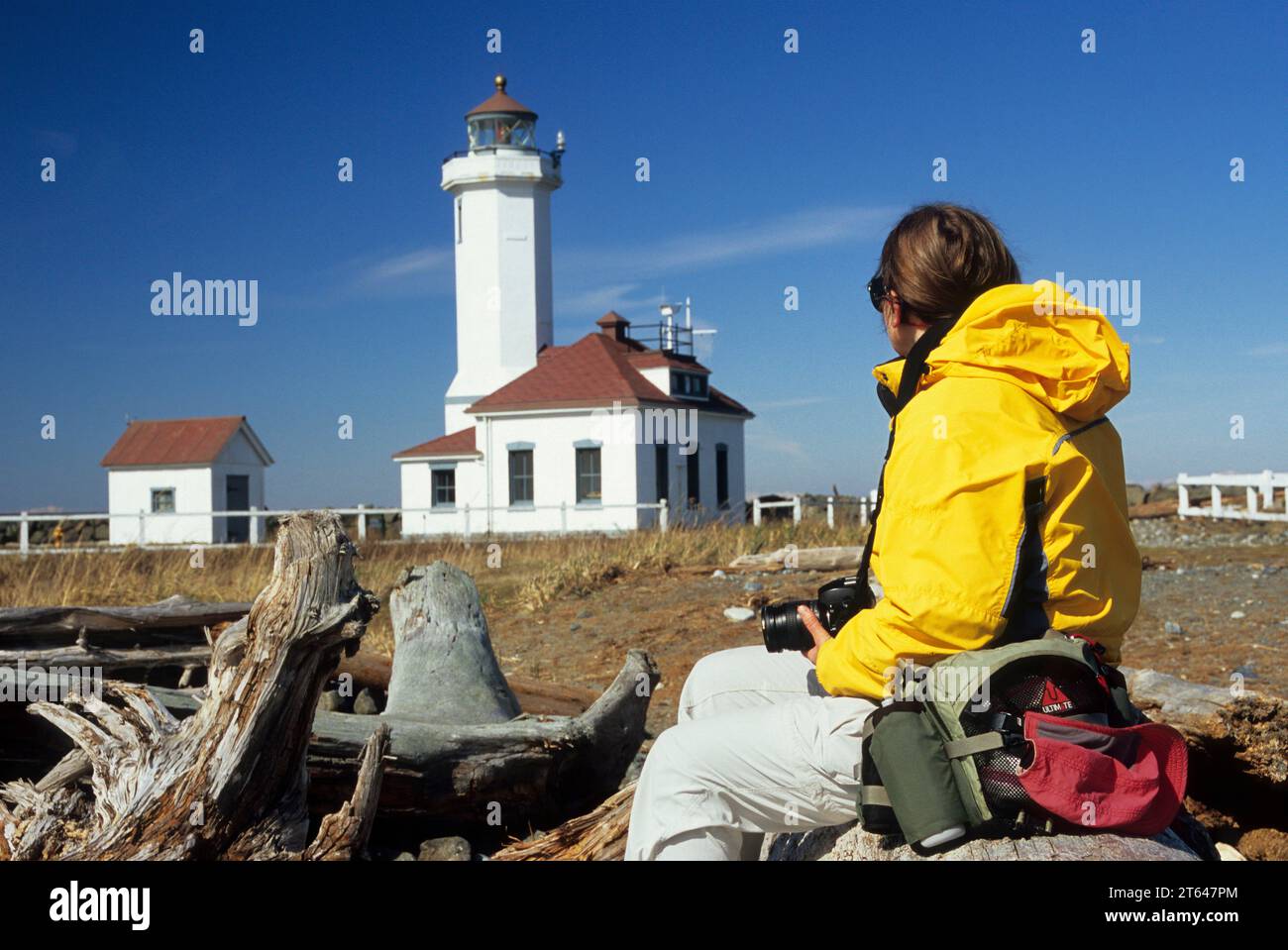Point Wilson Lighthouse, Fort Worden State Park, Washington Stock Photo ...