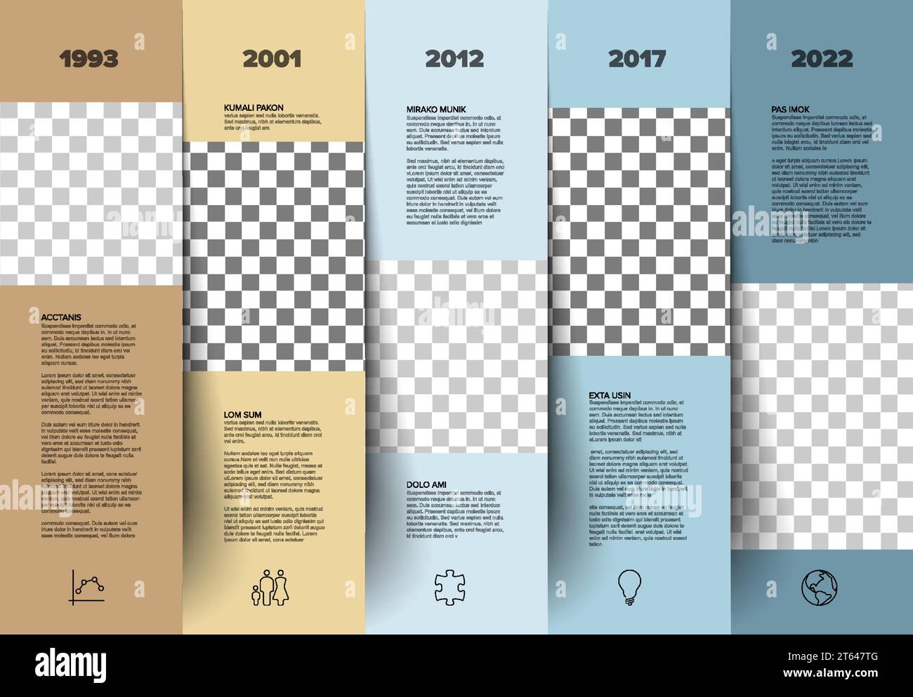 Vector Infographic Company Milestones Timeline Template with photo ...