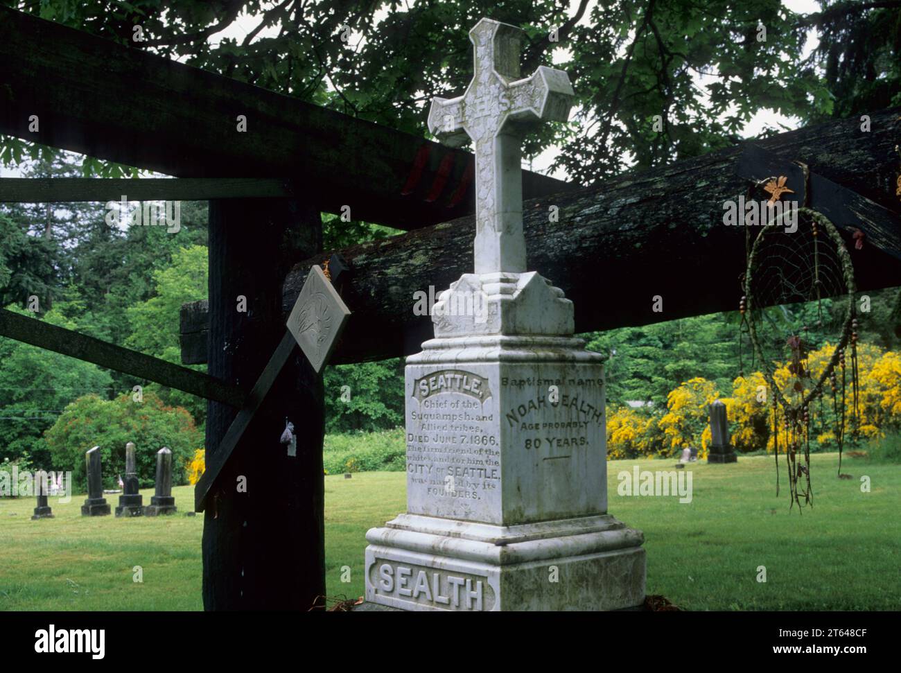 Chief Sealth Grave (Chief Seattle), Suquamish, Washington Stock Photo ...