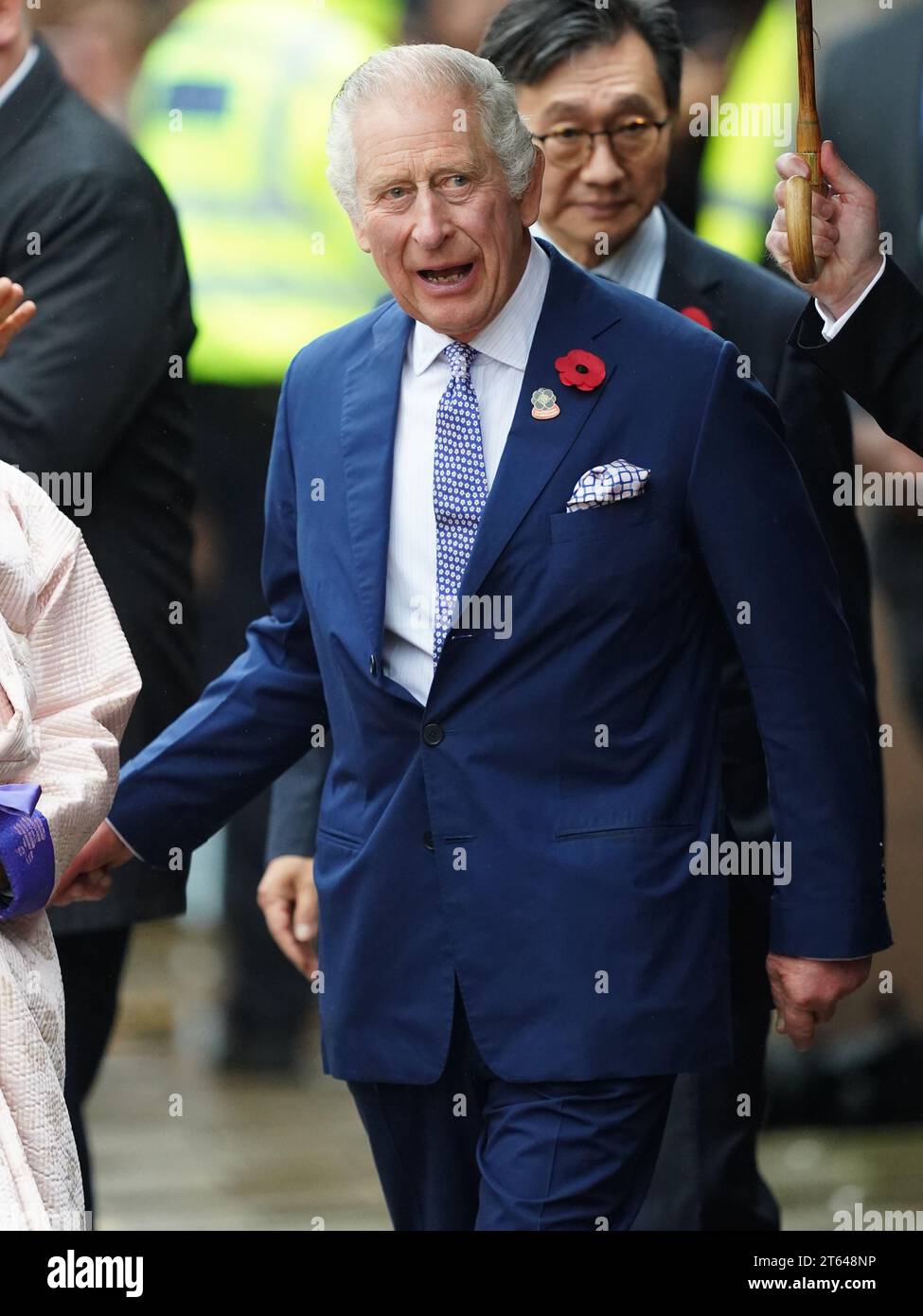 King Charles III during a visit to the New Malden Methodist Church ...