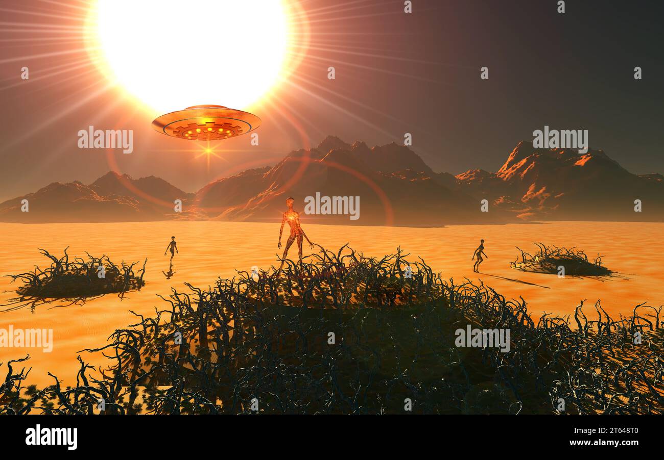 Alien Landing Site Stock Photo - Alamy