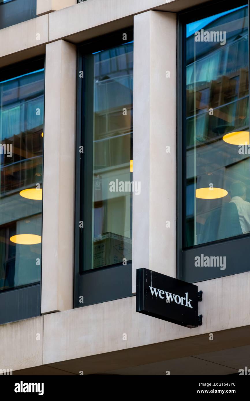 An external view of the WeWork office building on Station Road ...