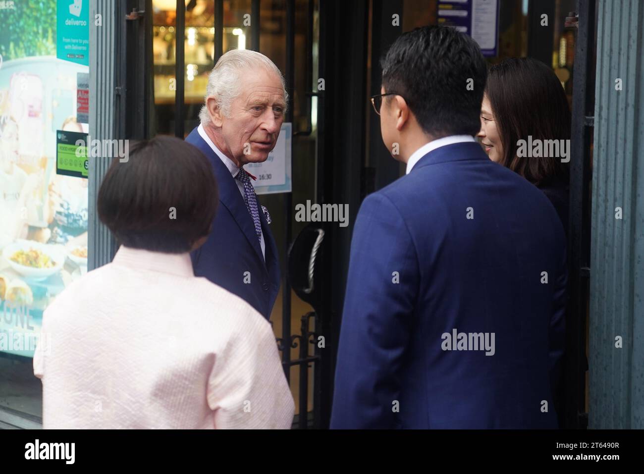 King Charles III during a visit to the New Malden Methodist Church ...