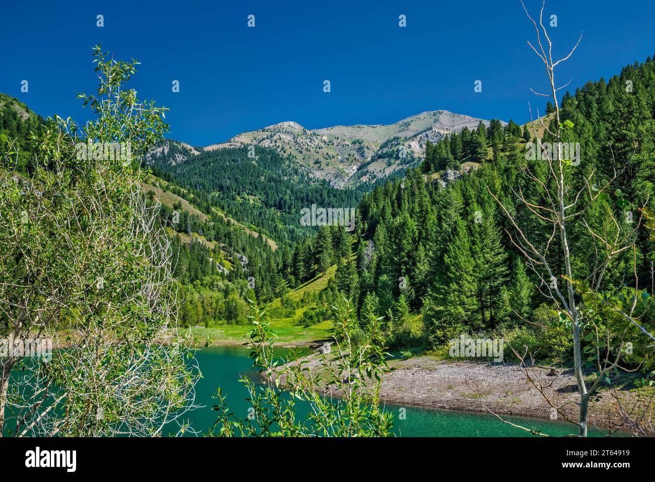 Sheep Creek Peak massif, Palisades Reservoir, Snake River Range ...