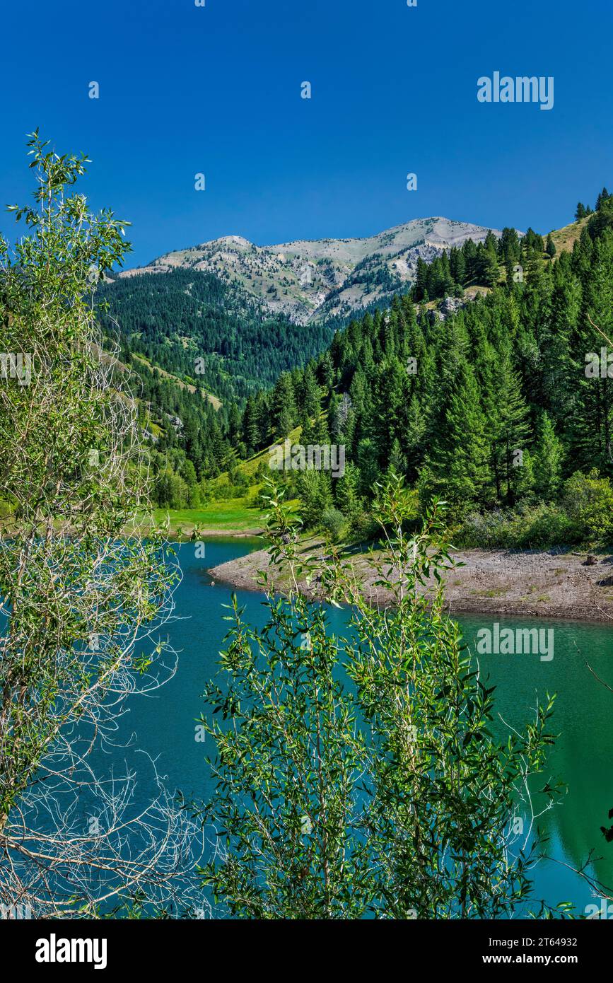 Sheep Creek Peak massif, Palisades Reservoir, Snake River Range ...