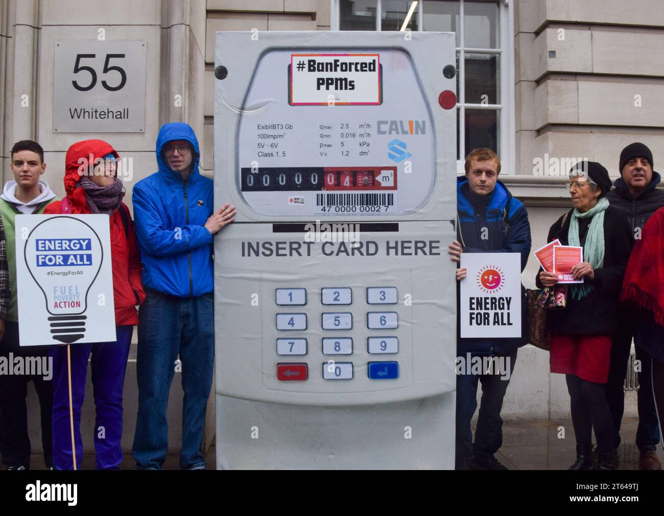 London, UK. 8th November 2023. Activists from various groups gathered ...