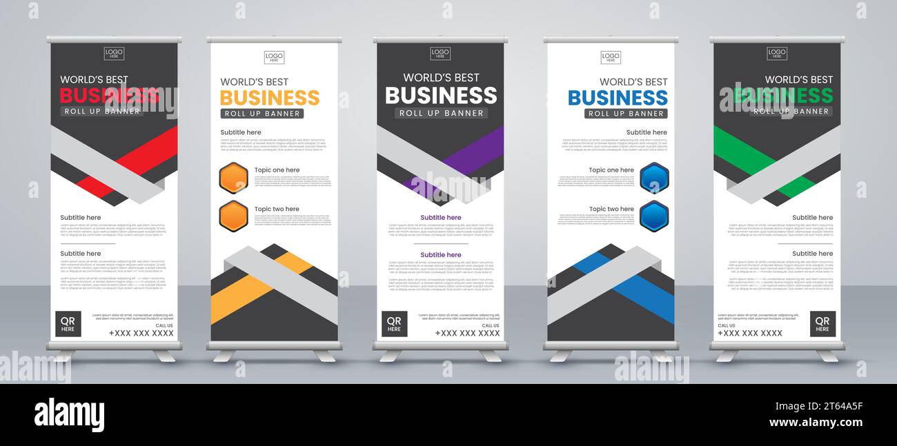 Roll up Banner Design Signboard Advertising Template Vector X banner ...