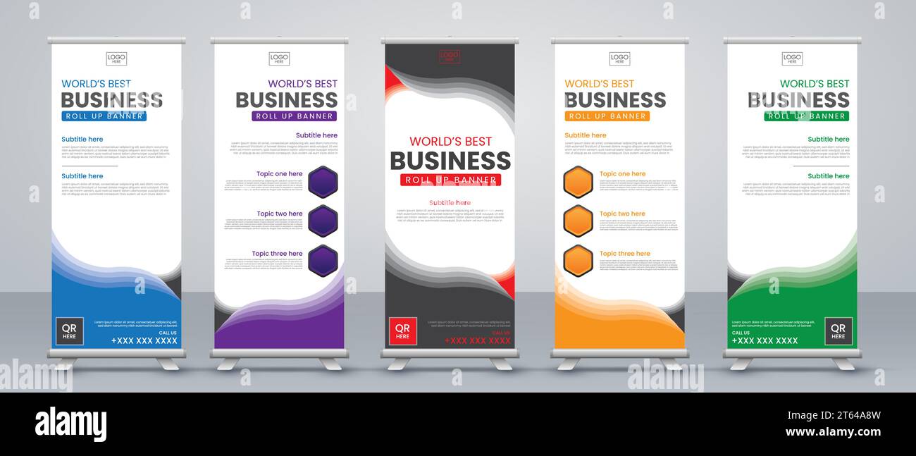 Roll up Banner Design Signboard Advertising Template Vector X banner ...