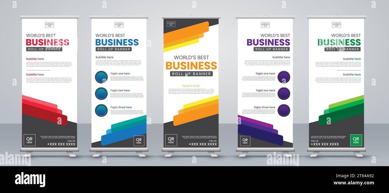 Roll up Banner Design Signboard Advertising Template Vector X banner ...