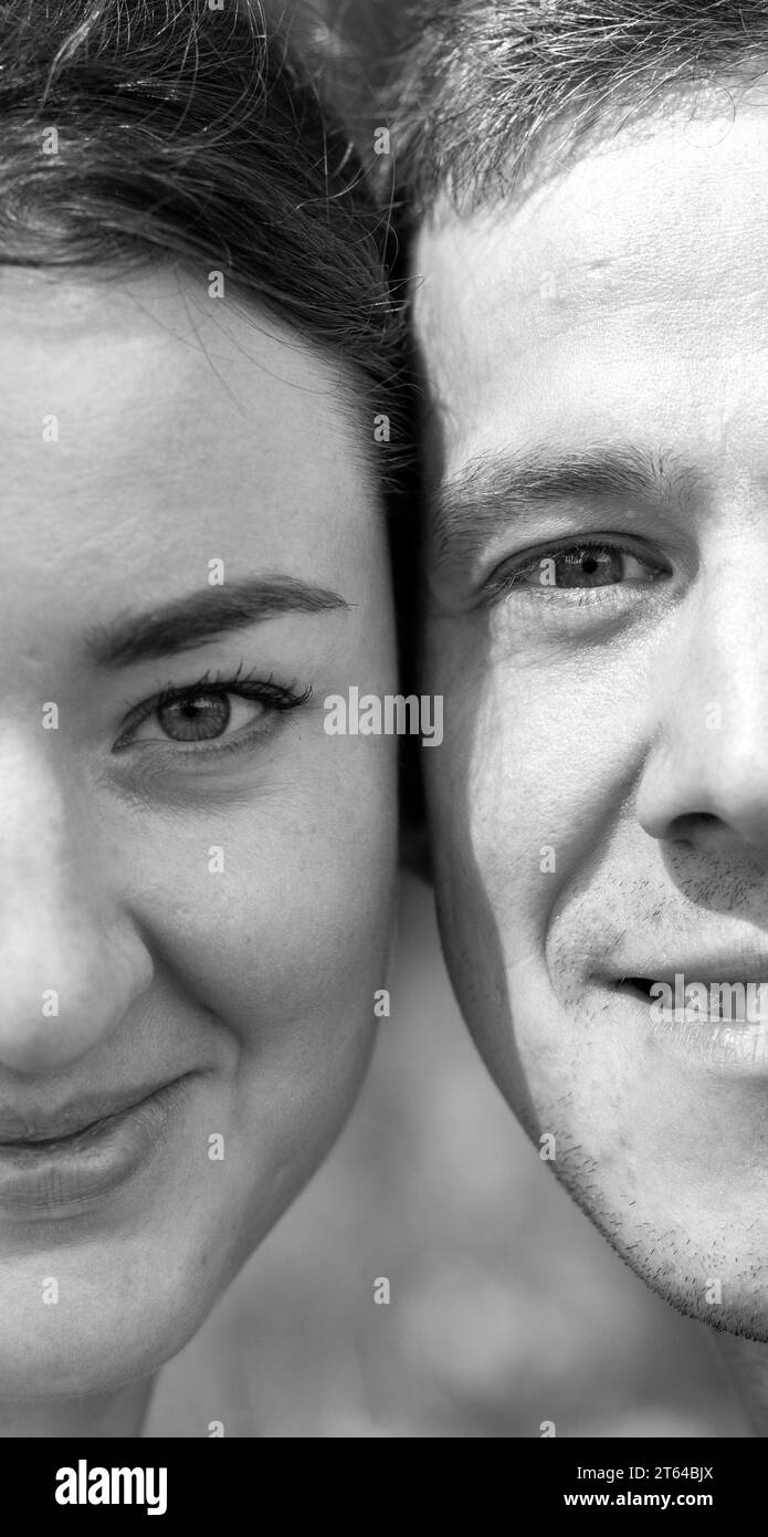 Close up two female Black and White Stock Photos & Images - Alamy