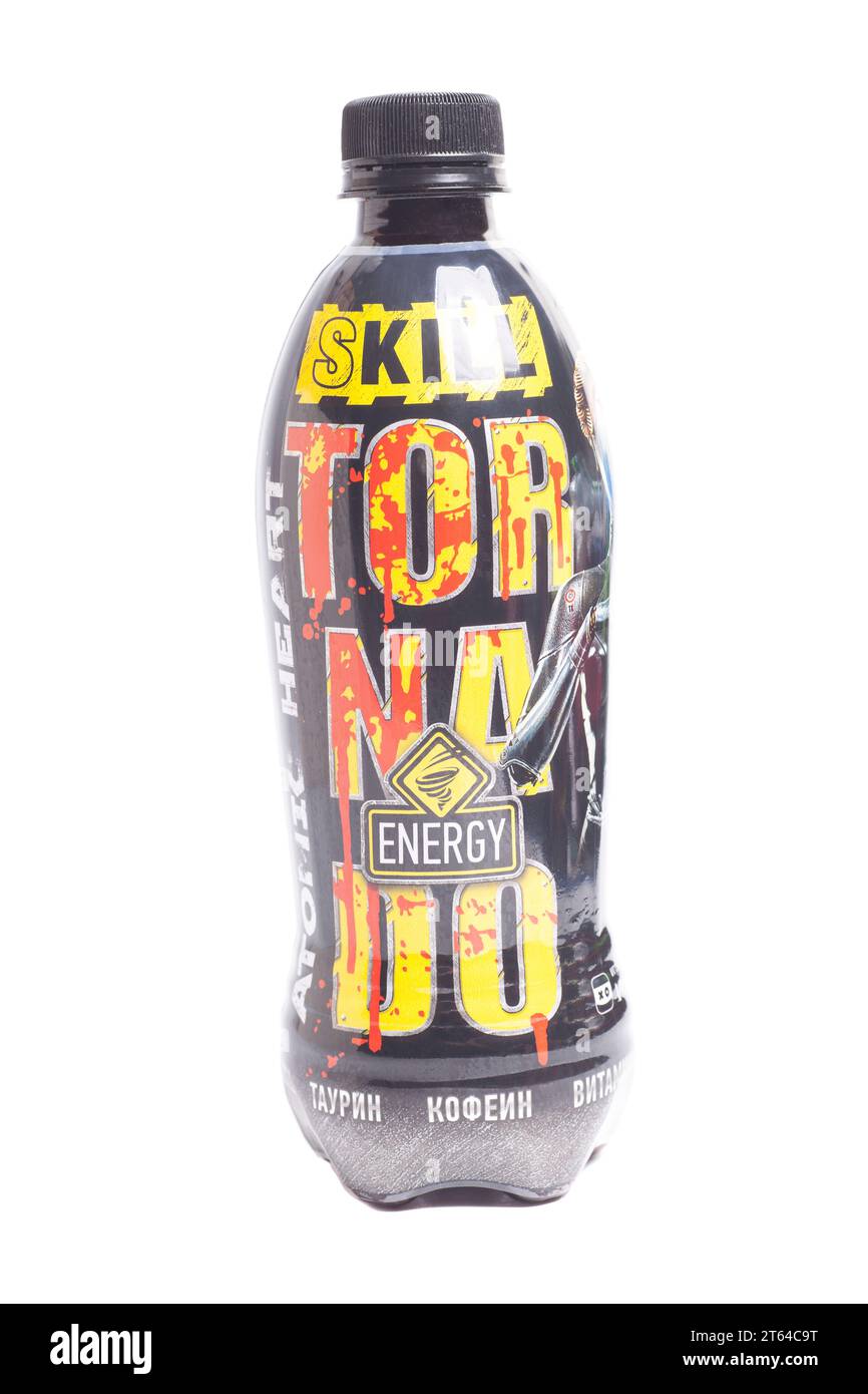 Moscow, Russia, October 31, 2023: Tornado Energy Skill Energy Drink ...