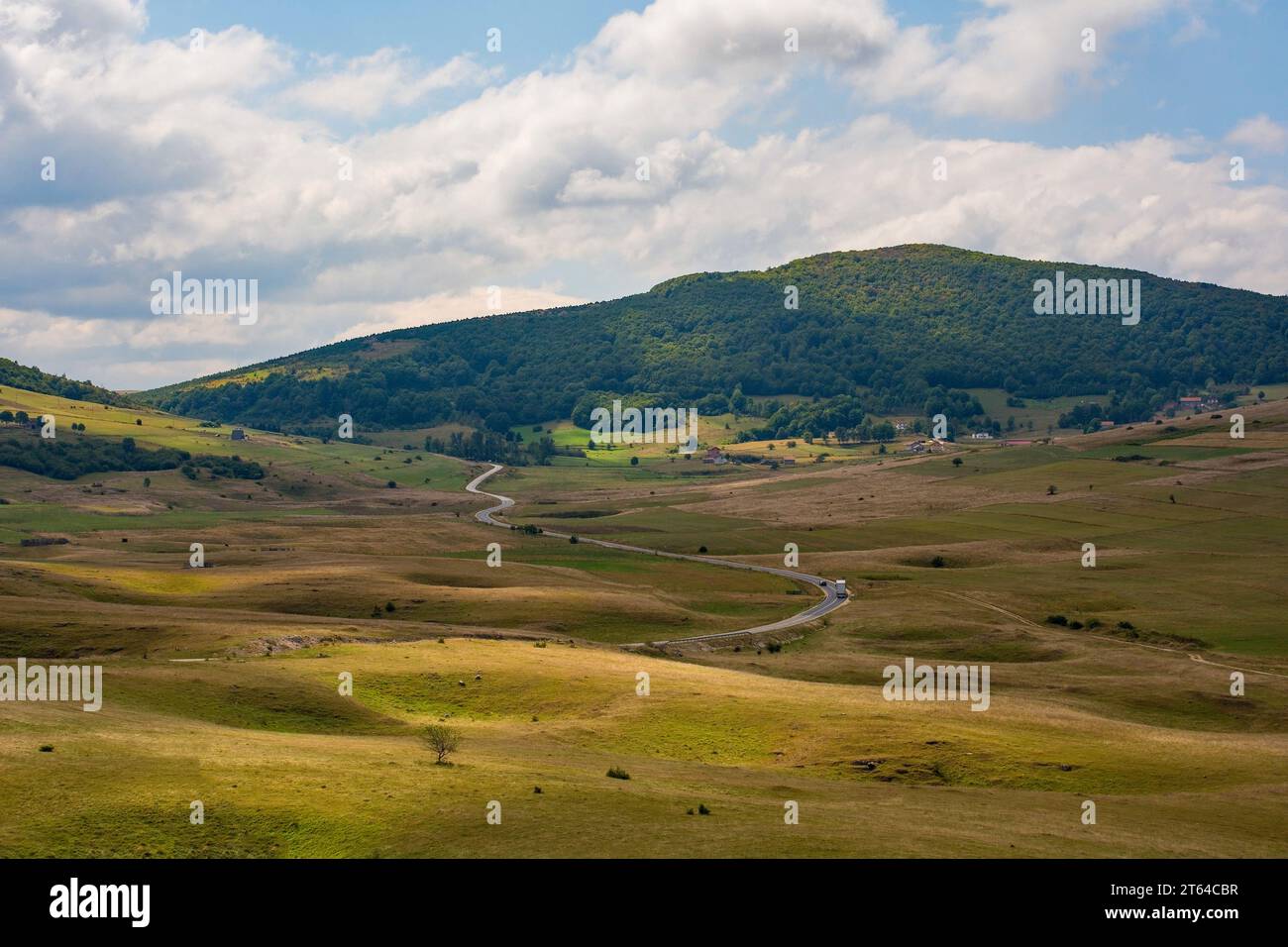 Sinkholes in the Bravsko Polje karst landscape near Bosanski Petrovac ...
