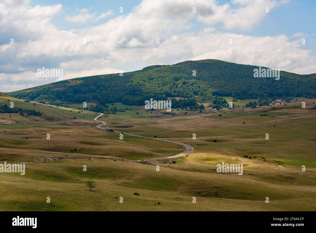 Sinkholes in the Bravsko Polje karst landscape near Bosanski Petrovac ...