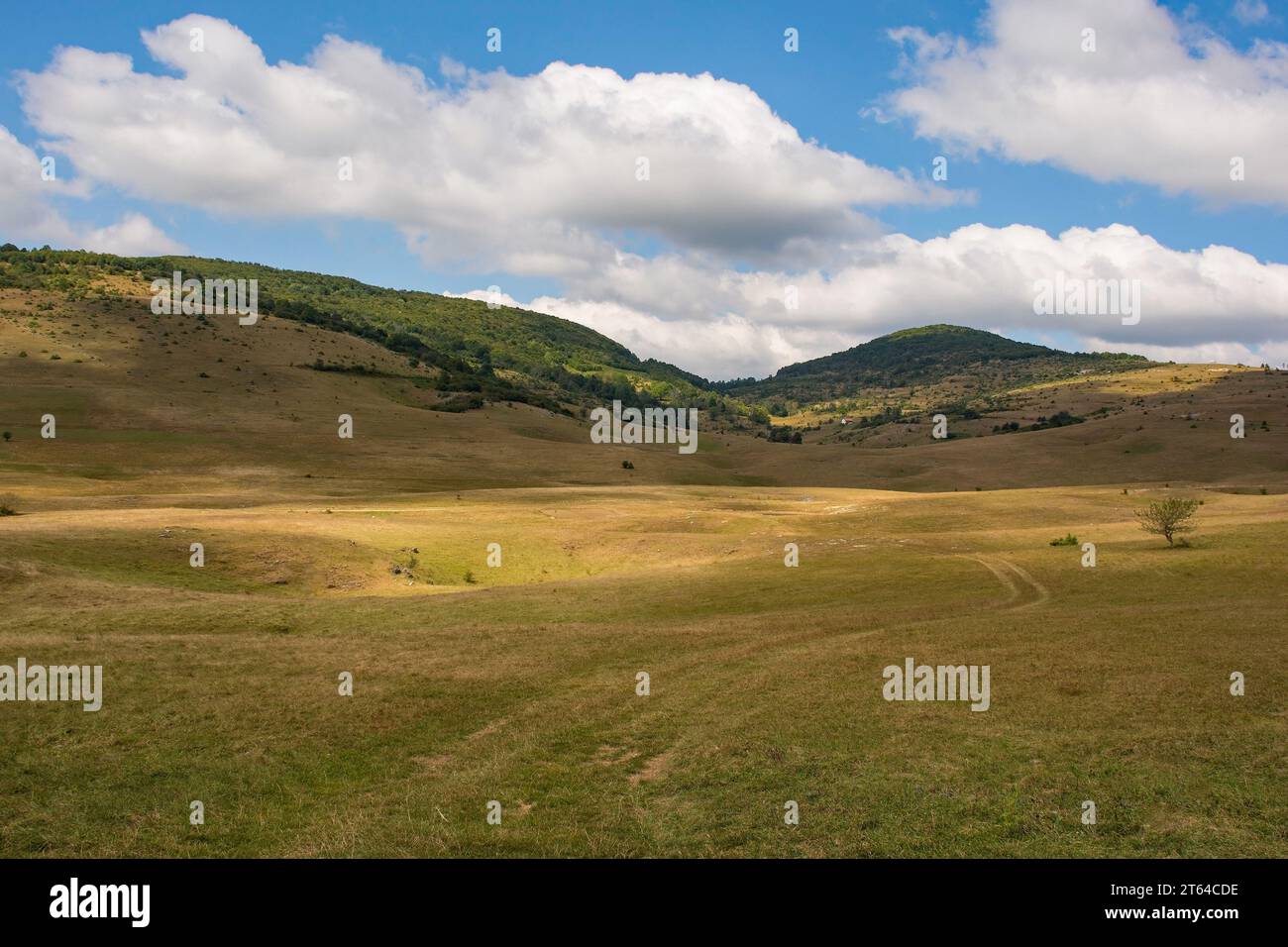 Sinkholes in the Bravsko Polje karst landscape near Bosanski Petrovac ...