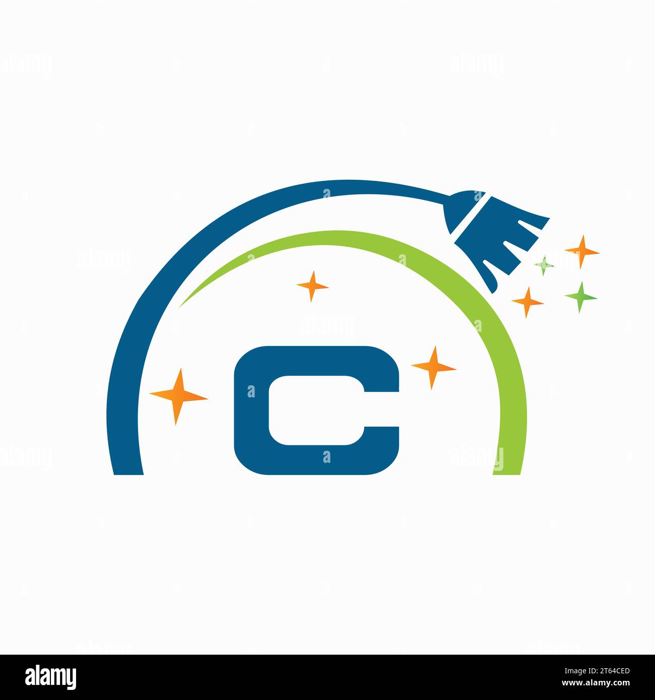 Cleaning Logo and Symbol On Letter C, House Clean Sign Stock Vector ...