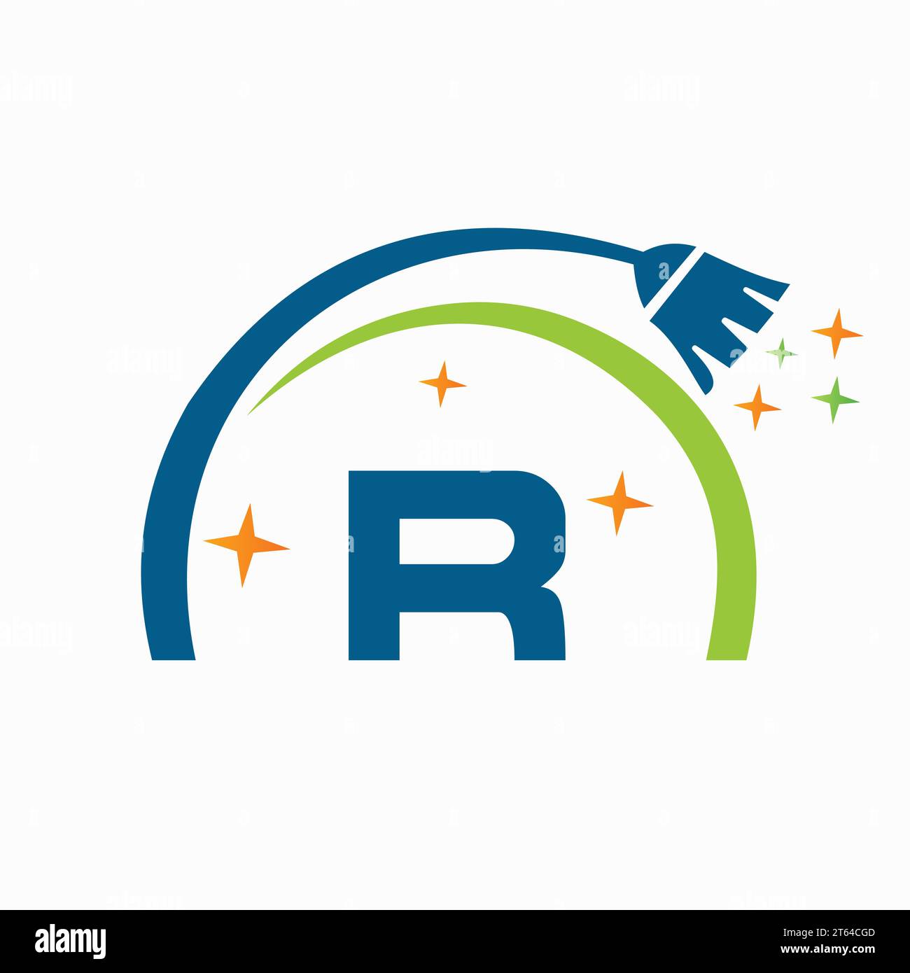 Cleaning Logo and Symbol On Letter R, House Clean Sign Stock Vector ...