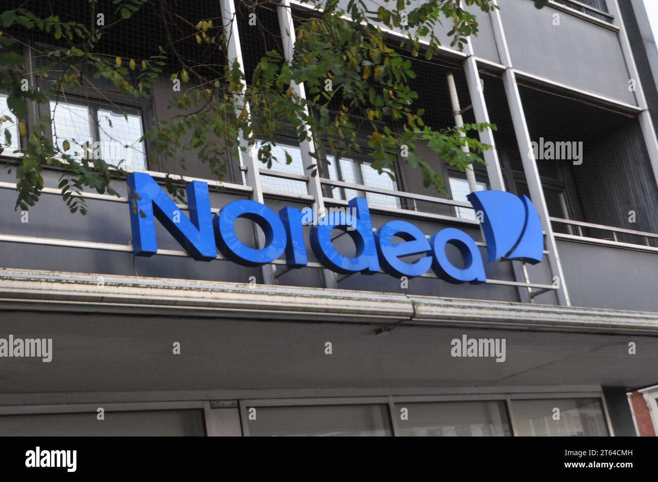 Copenhagen, Denmark /08 November 2023/Nordea bank' branch in danish ...