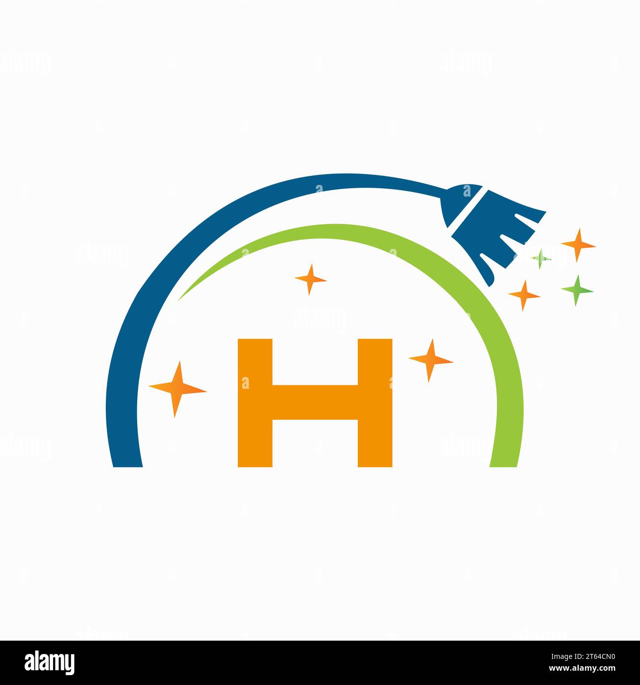 Cleaning Logo and Symbol On Letter H, House Clean Sign Stock Vector ...
