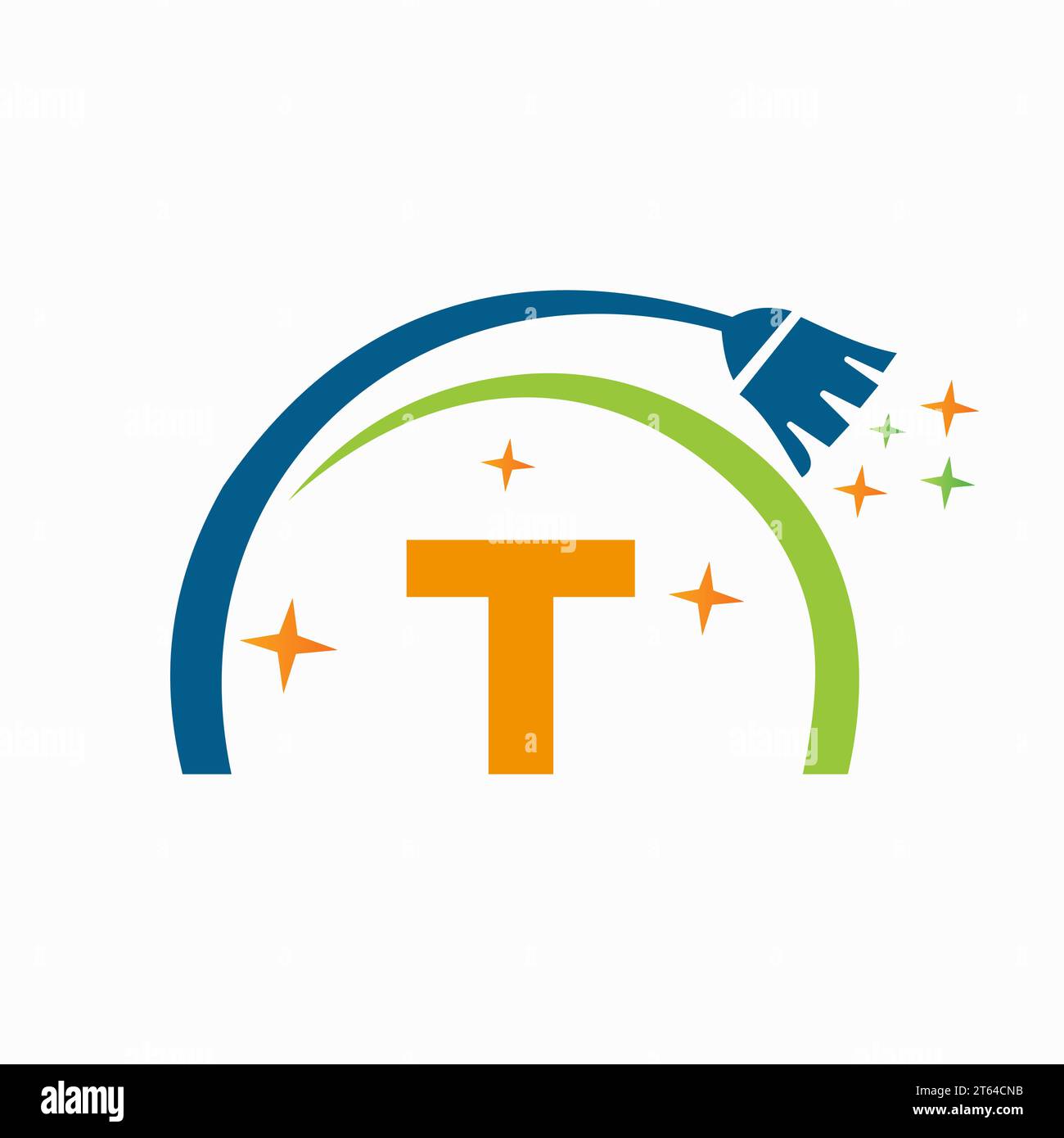 Cleaning Logo and Symbol On Letter T, House Clean Sign Stock Vector ...