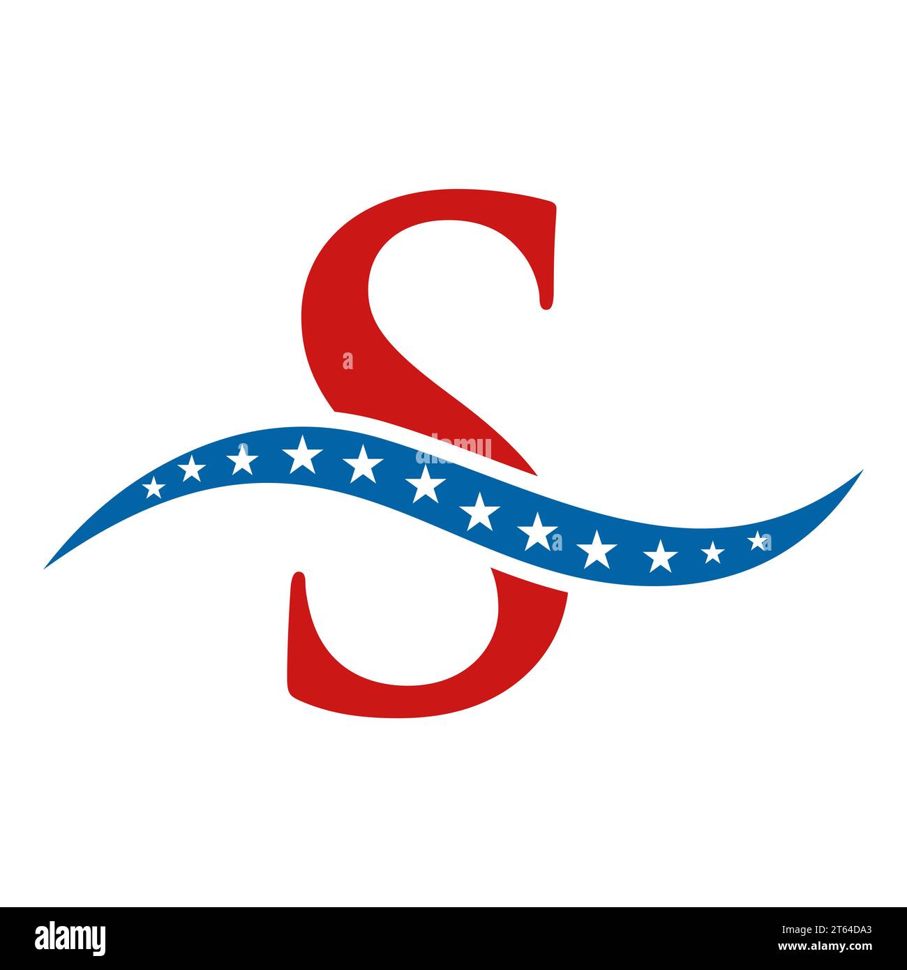 Letter S America Logo USA Flag. Patriotic American Business Logo Design ...