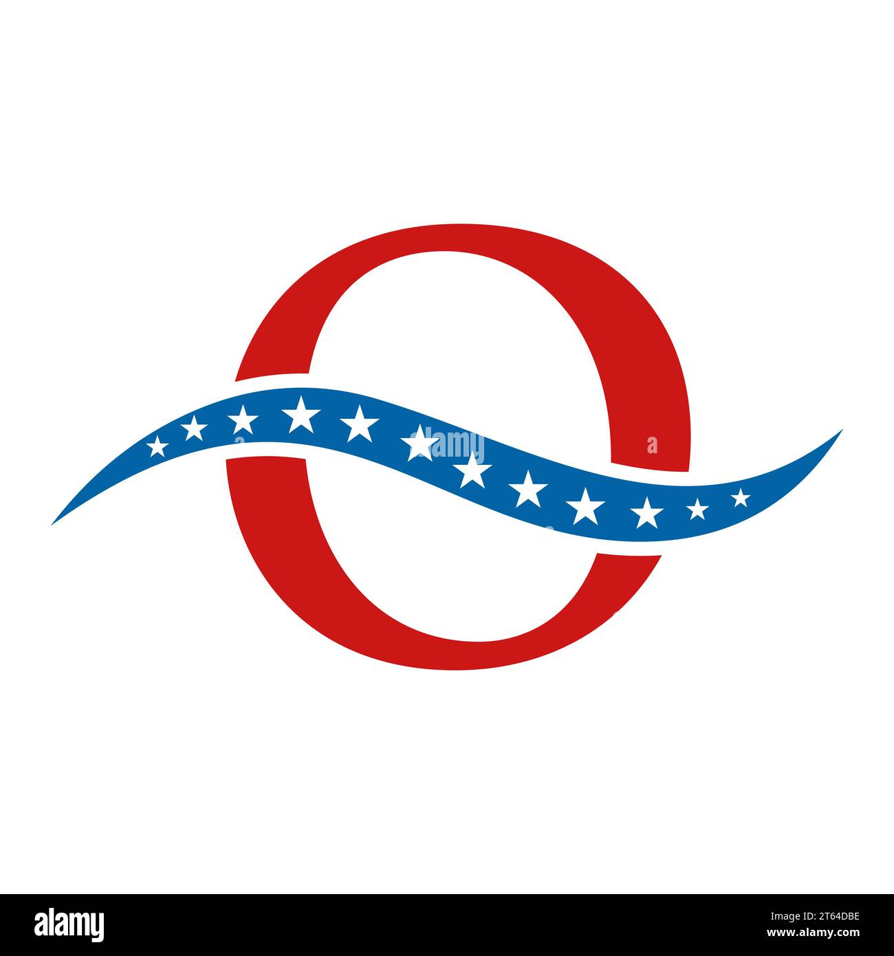Letter O America Logo USA Flag. Patriotic American Business Logo Design ...
