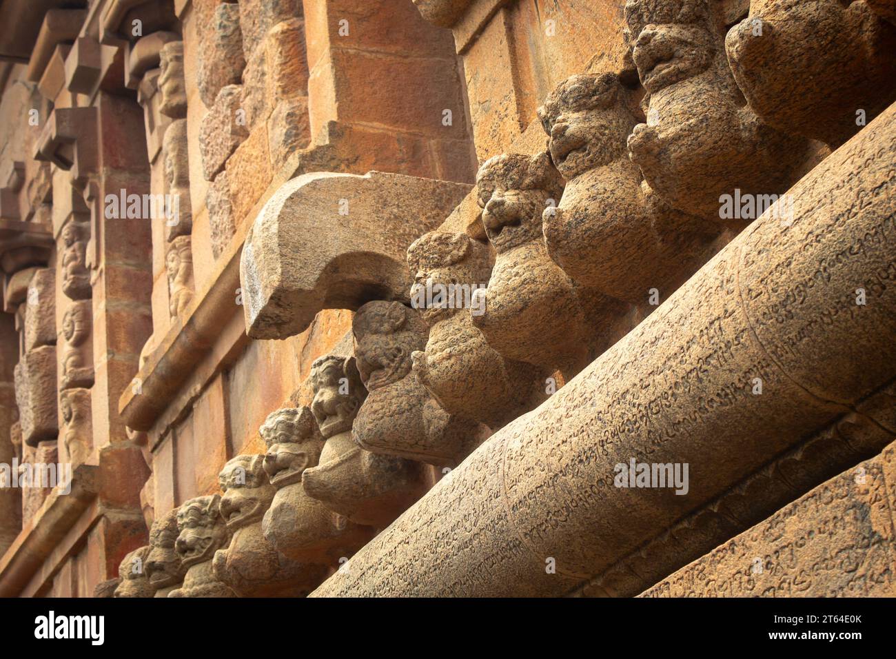 Thanjavur, Tamil Nadu, India - Oct 19 2023: Inscriptions in tamil ...