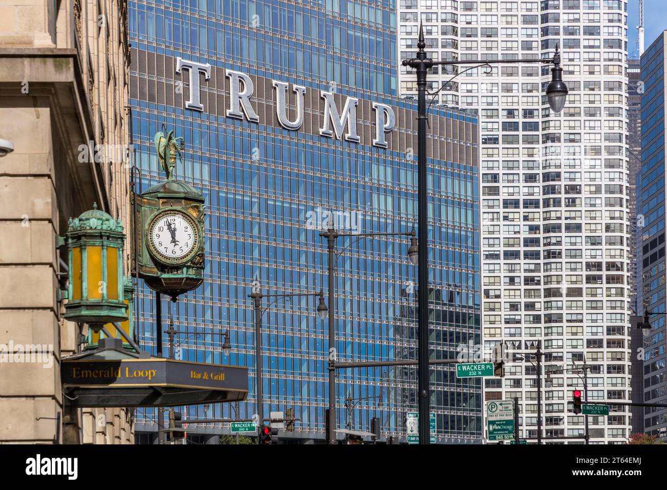 The clock on the Jewelers Building shows just before High Noon. In the background you can see ...