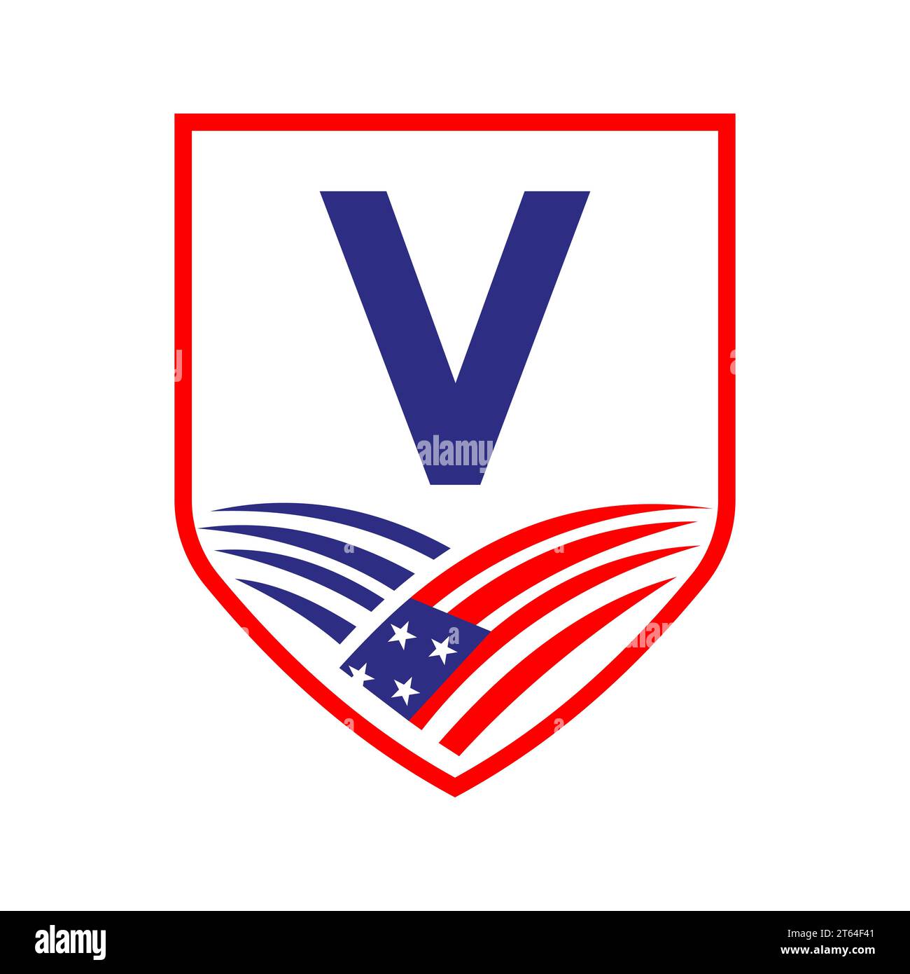 Letter V American Agriculture Logo Template. Usa Agriculture Logotype ...