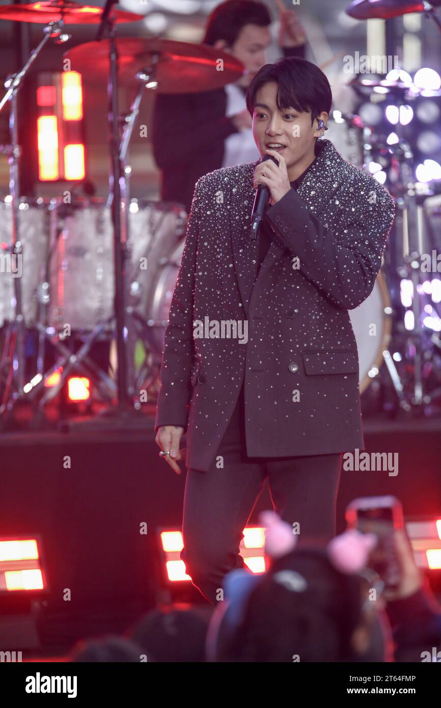 South Korean singer Jung Kook performs on NBC's "Today" show at ...