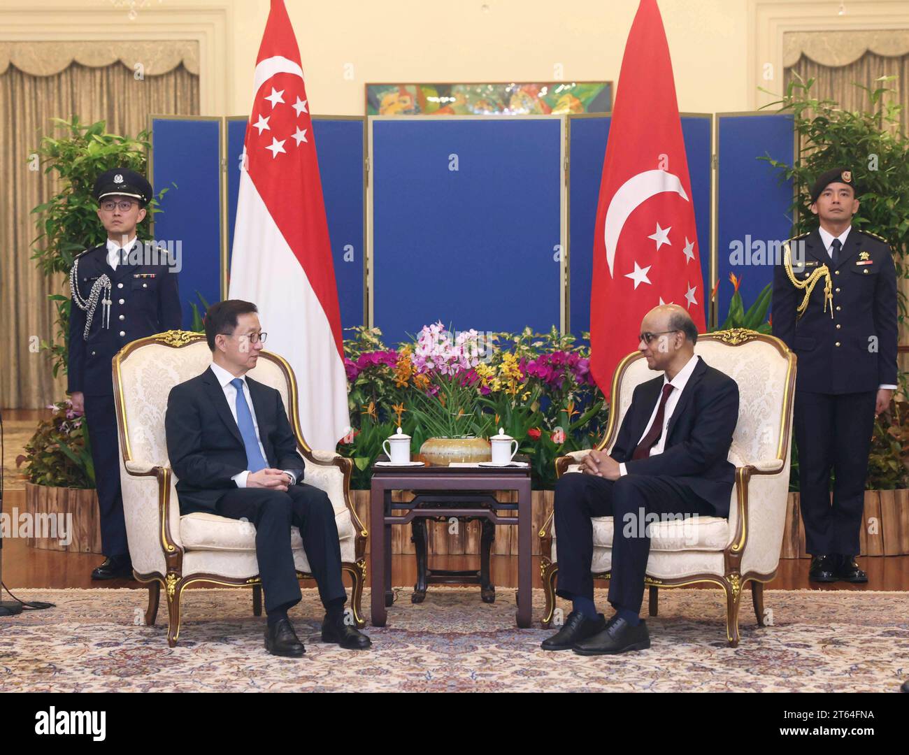 Singapore. 8th Nov, 2023. Chinese Vice President Han Zheng meets with ...