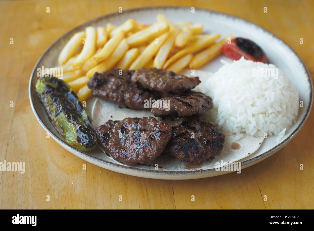 Traditional Turkish Cuisine Meatball Akhisar Kofte Stock Photo - Alamy