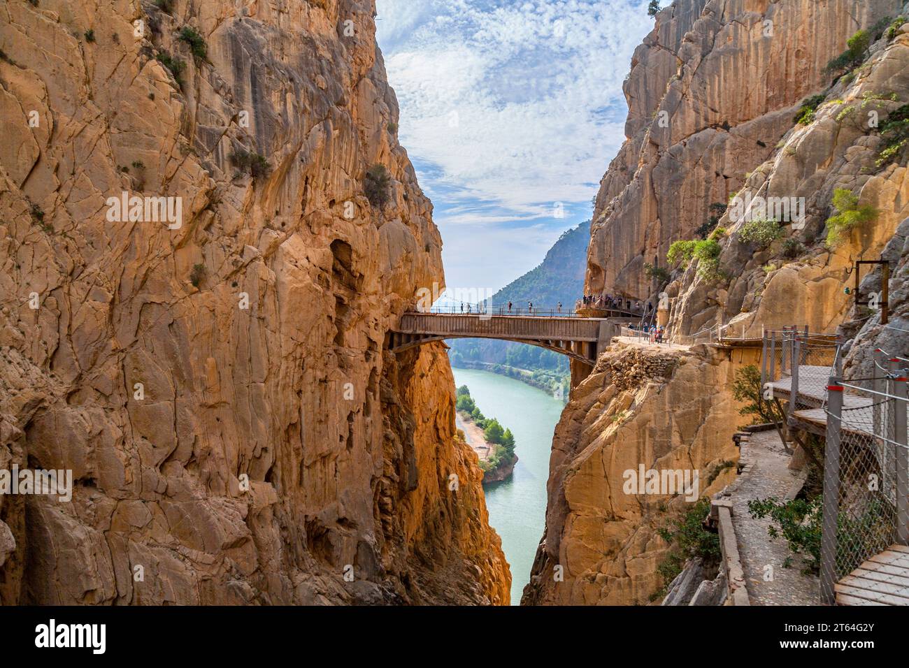 Caminito Del Rey, Spain, October 19, 2023: Visitors Walking Along the ...