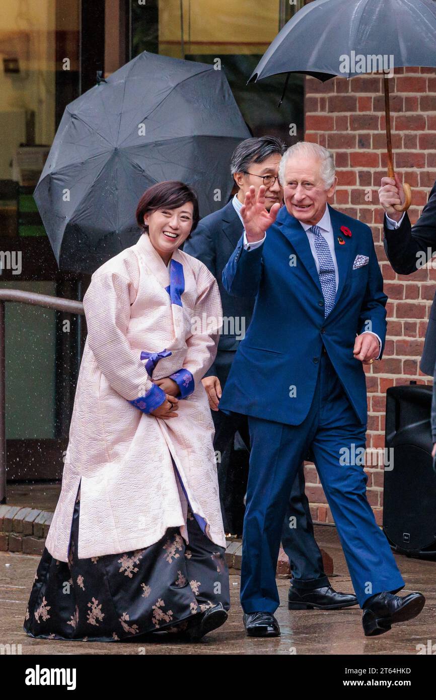 New Malden, London, UK. 8th November 2023. His Majesty King Charles III ...