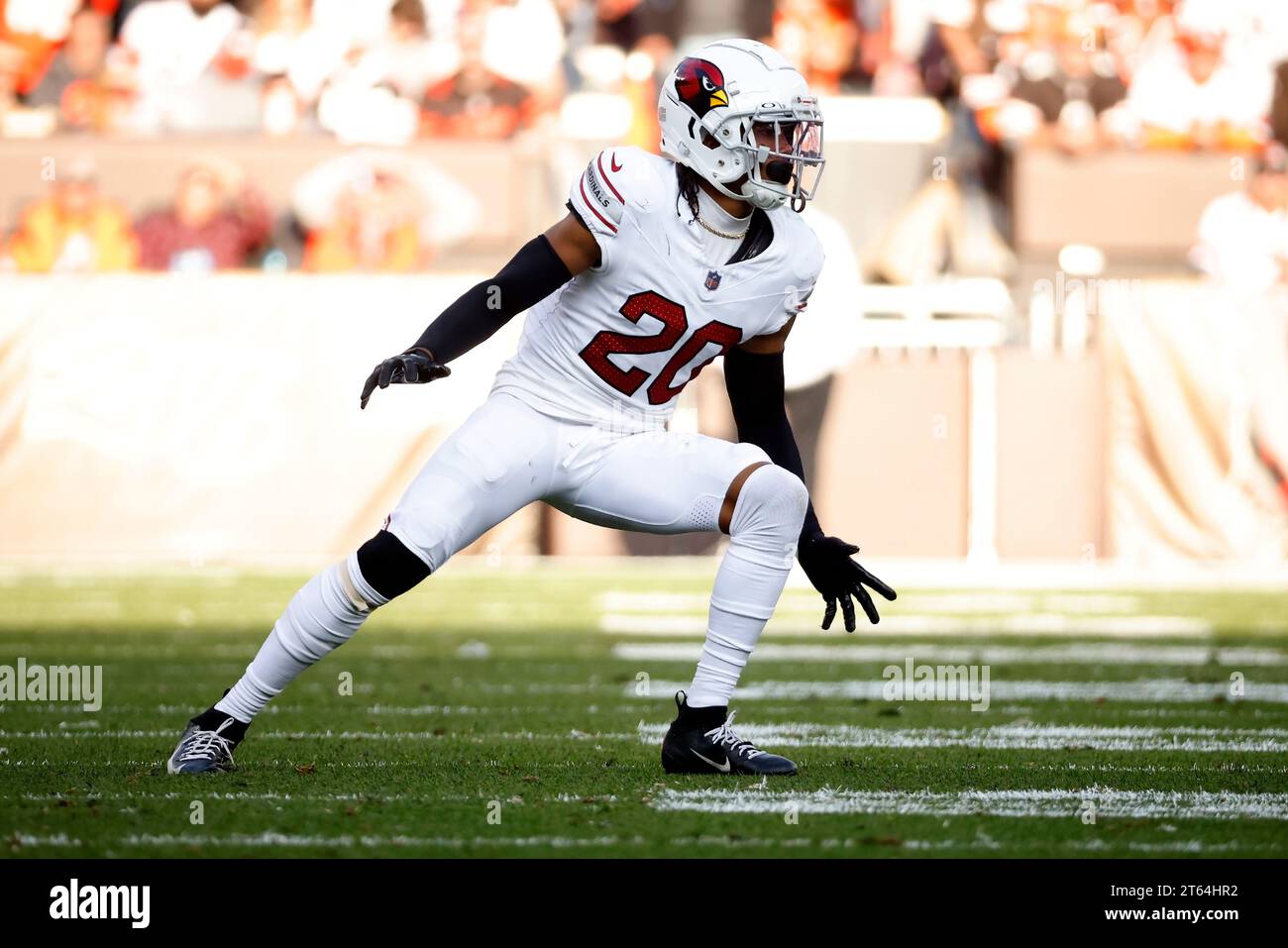 Arizona Cardinals cornerback Marco Wilson (20) runs after the ball ...