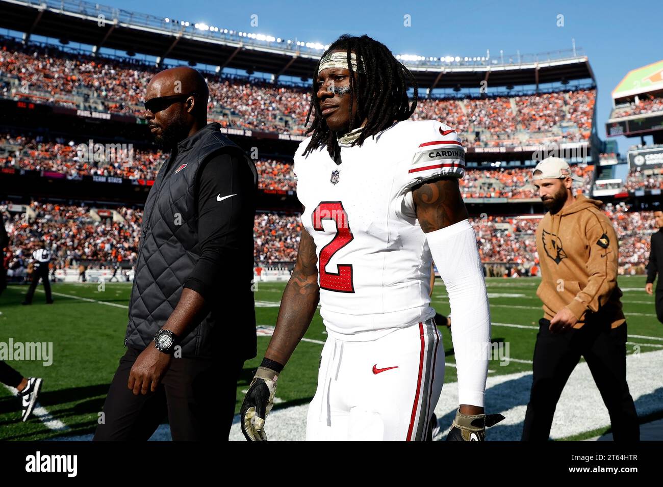 Arizona Cardinals wide receiver Marquise Brown (2) walks off of the ...