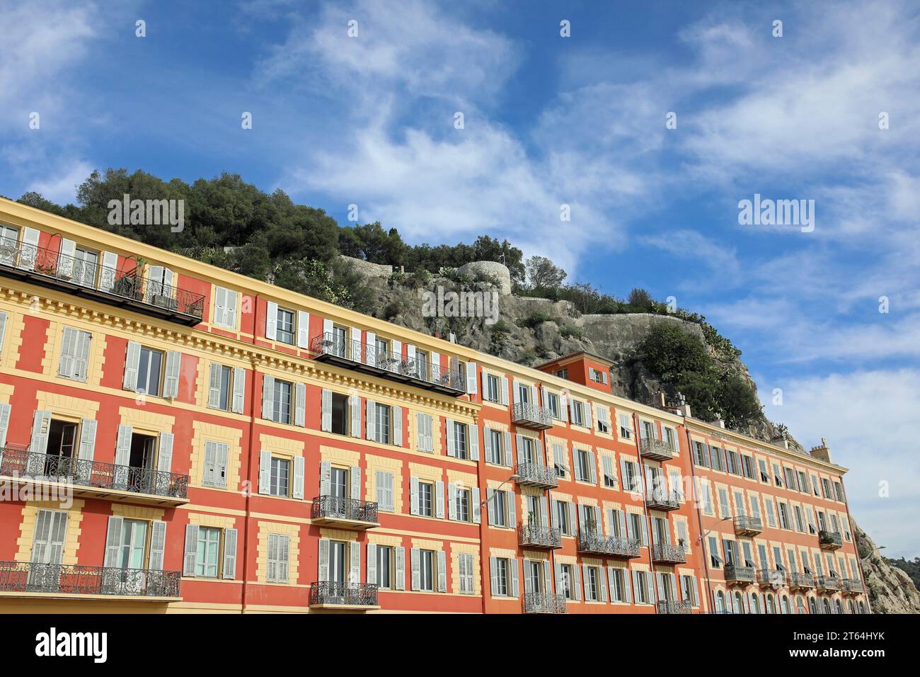 Property at Quai Rauba Capeu below Castle Hill in Nice Stock Photo - Alamy