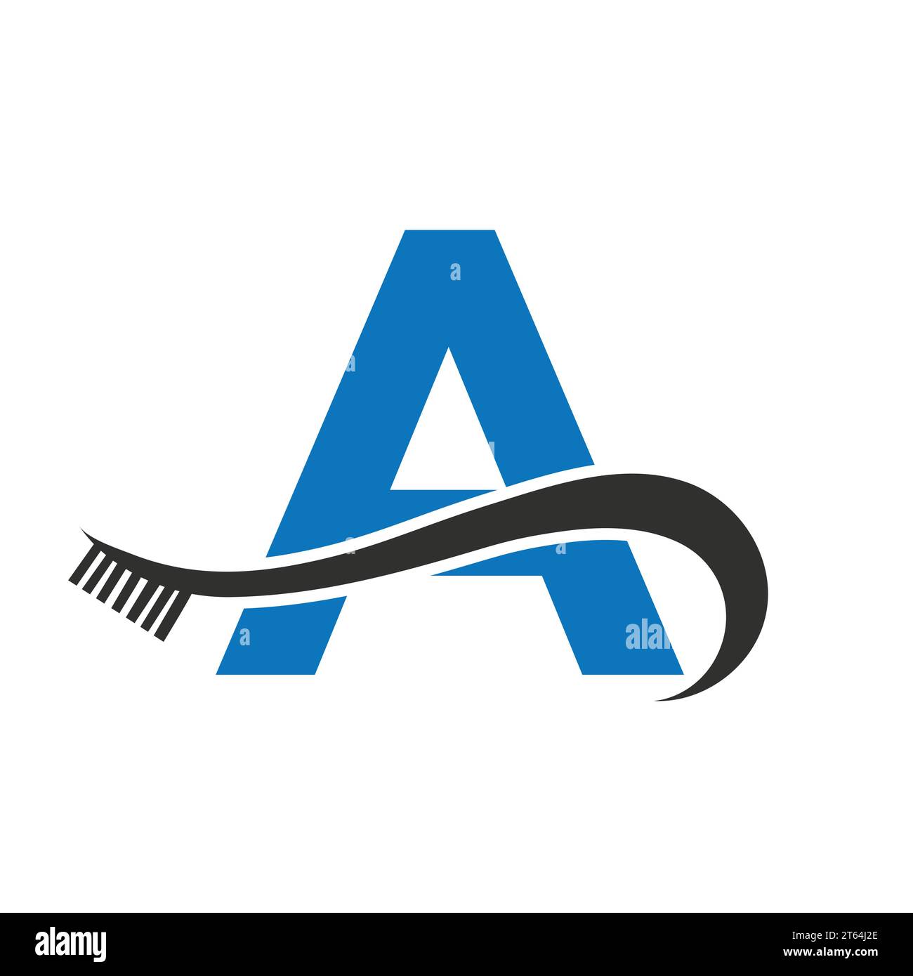 Letter A With Tooth Brush Logo Design Concept For Teeth Care Dental ...