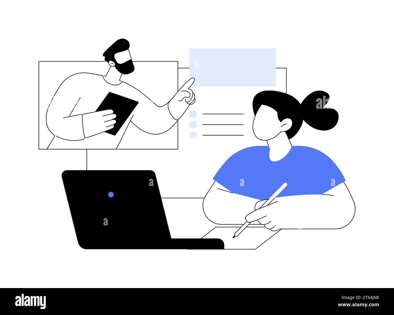 Online classes isolated cartoon vector illustrations Stock Vector Image ...