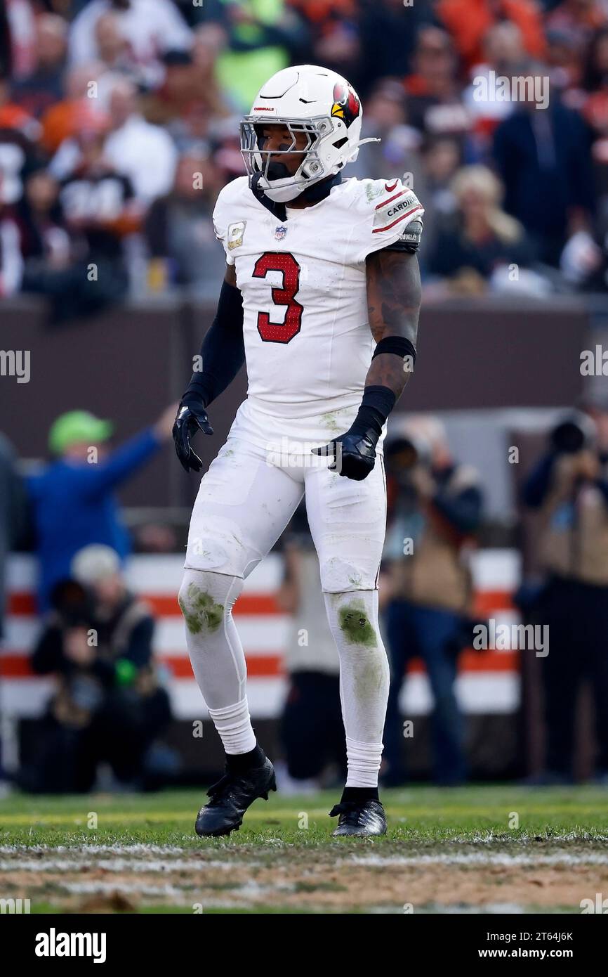 Arizona Cardinals safety Budda Baker (3) lines up for a play during an ...