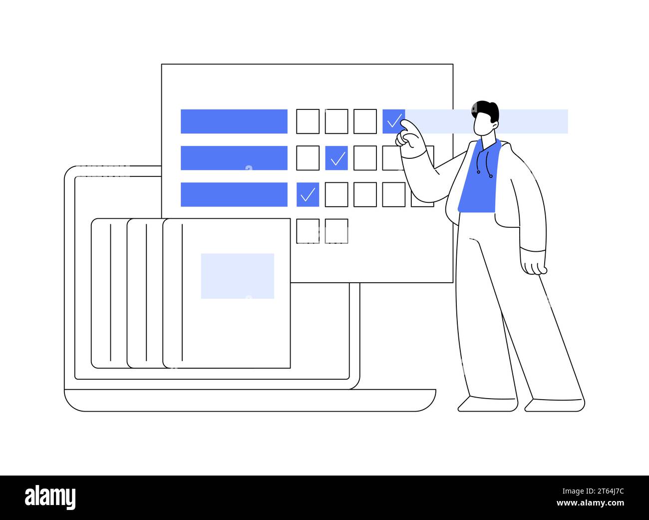 Online exam isolated cartoon Stock Vector Images - Alamy