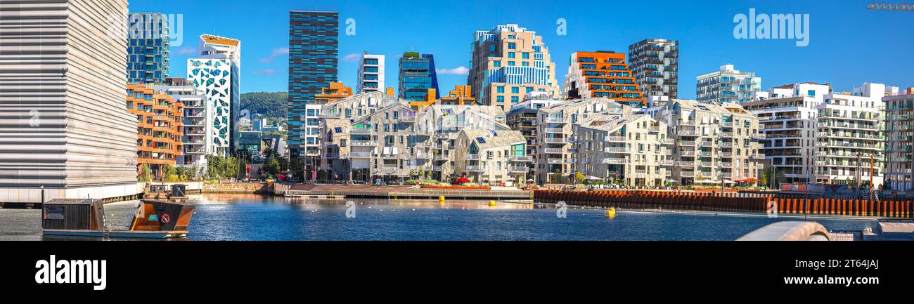 Contemporary architecture of Oslo waterfront view, modern buildings in ...