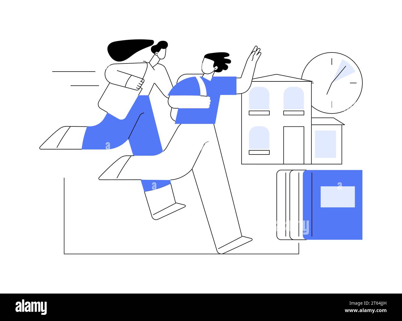 Being late isolated cartoon vector illustrations Stock Vector Image ...