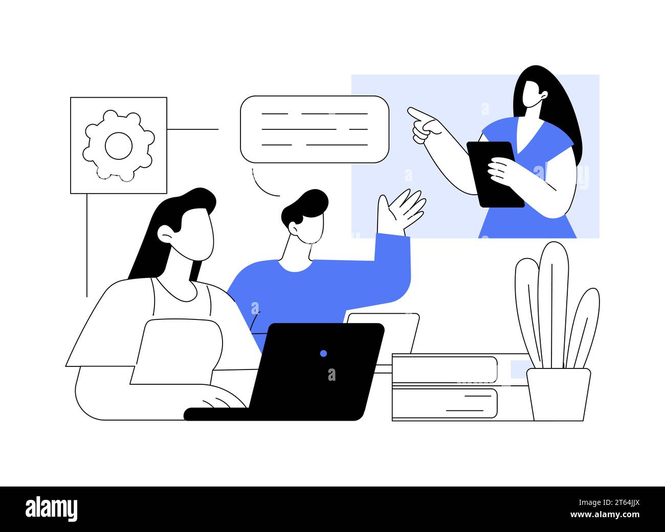 Asking a question isolated cartoon vector illustrations Stock Vector ...